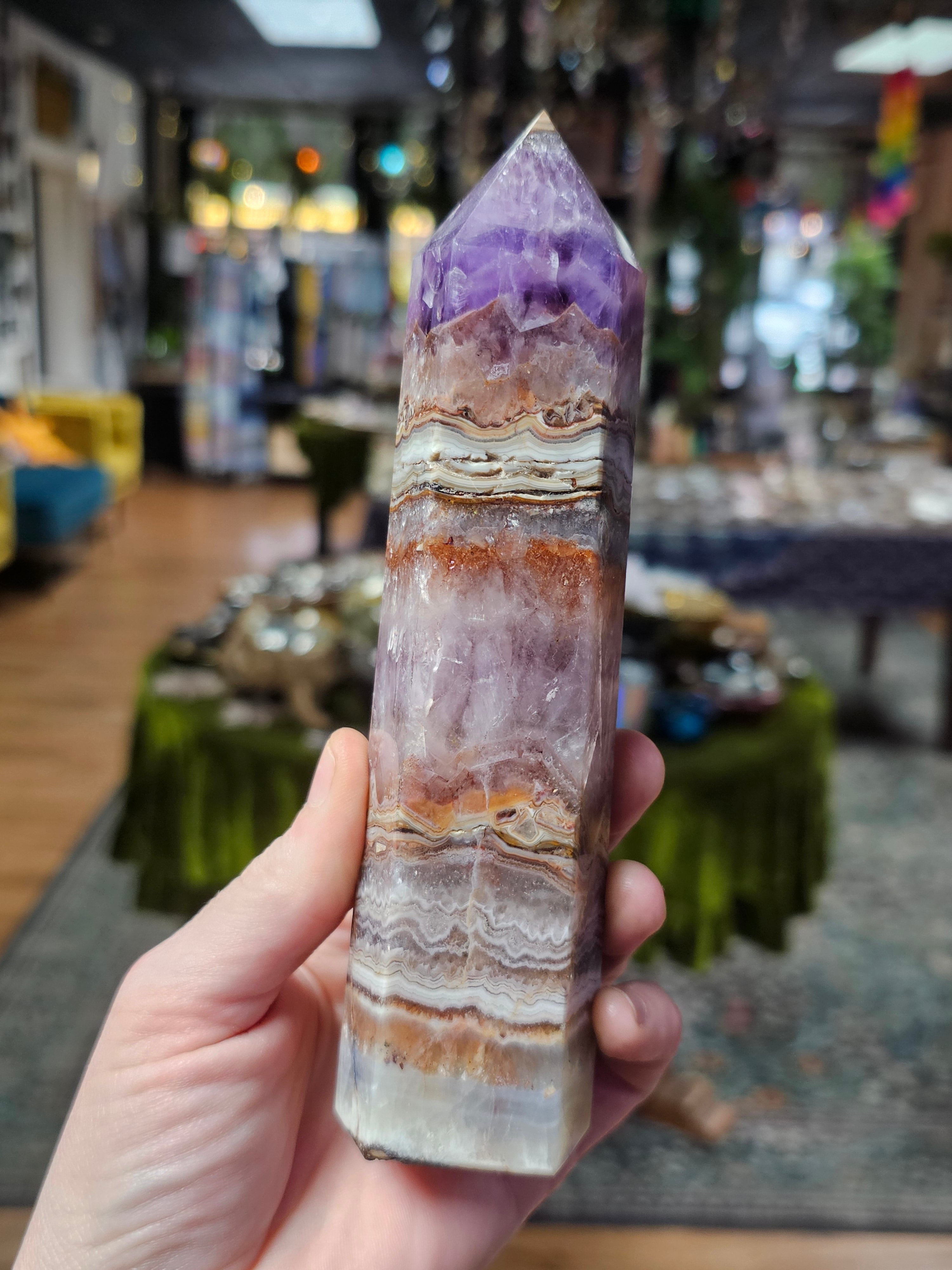 Amethyst Agate tower – The Crystal Cellar